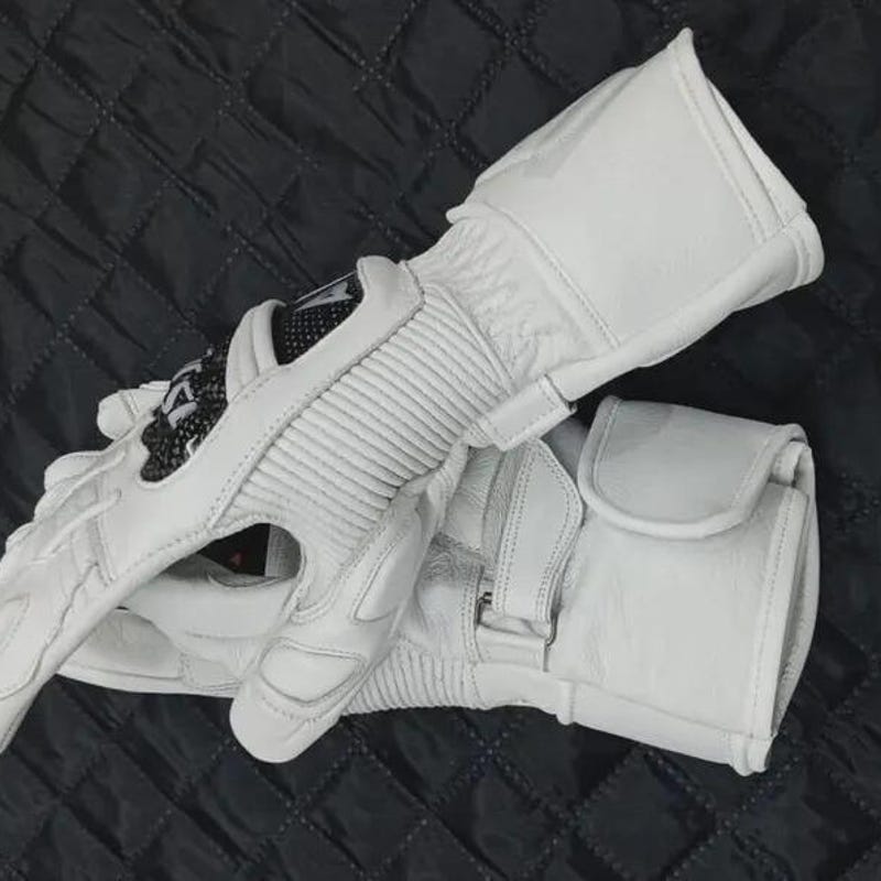 Mens Leather Gauntlets Motorcycle - Etsy UK