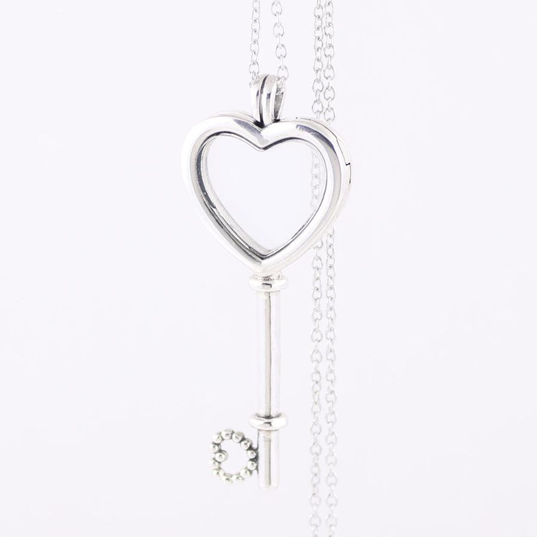 Pandora Floating Heart Locket Key Necklace Hinge Box - Etsy