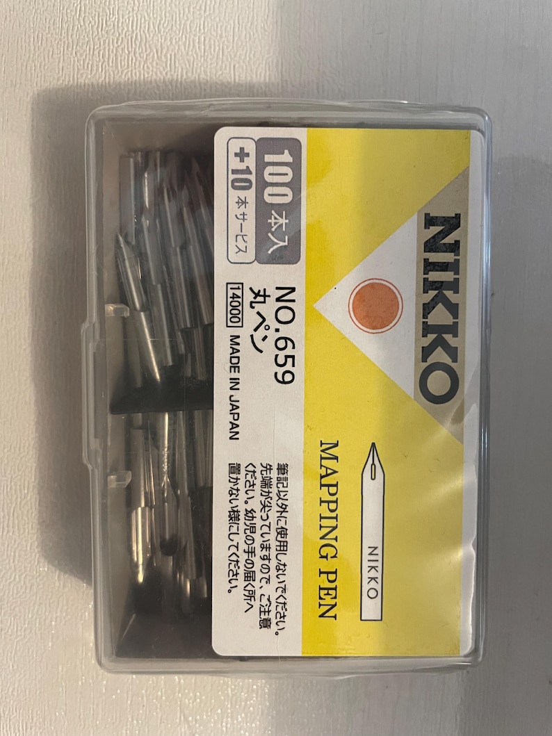 Nikko Maru Pen Nibs – Box of 110 – Japanese Manga Dip Pens (new ...
