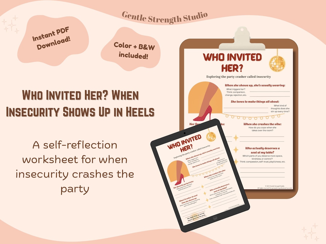 Who Invited Her? | A Printable Self-reflection Worksheet for ...