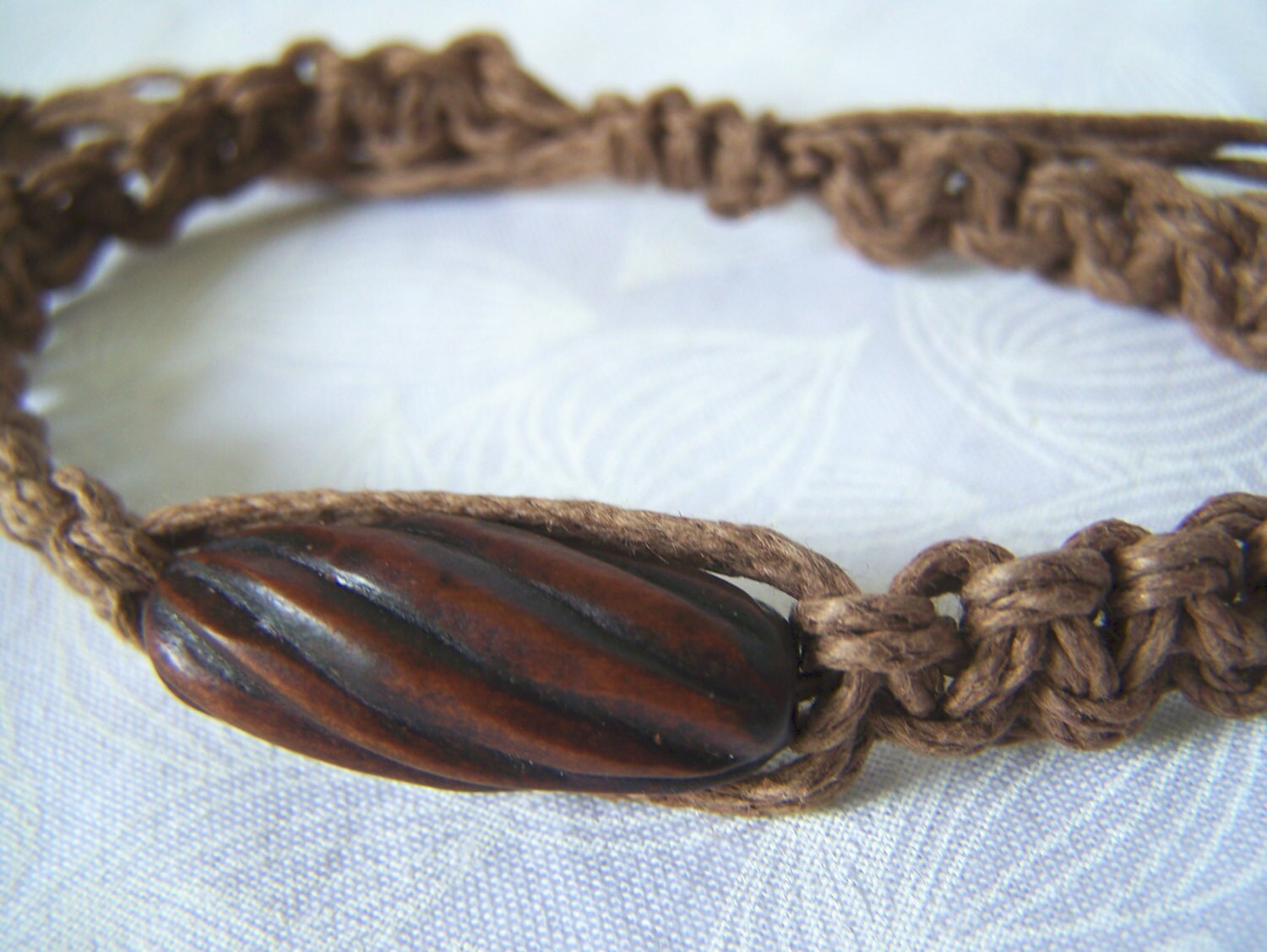 Unisex Macrame Bracelet Macrame Bracelet with Wooden Bead | Etsy