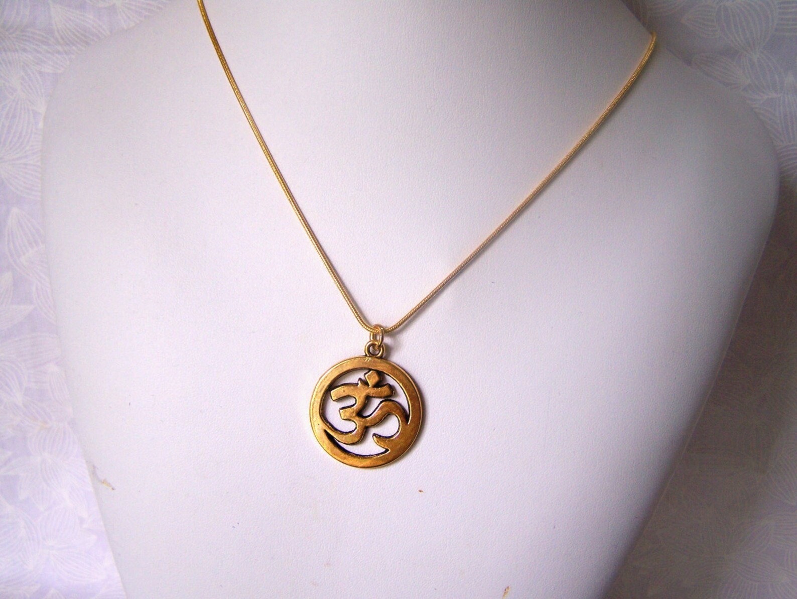 OM Charm Pendant Necklace - Etsy