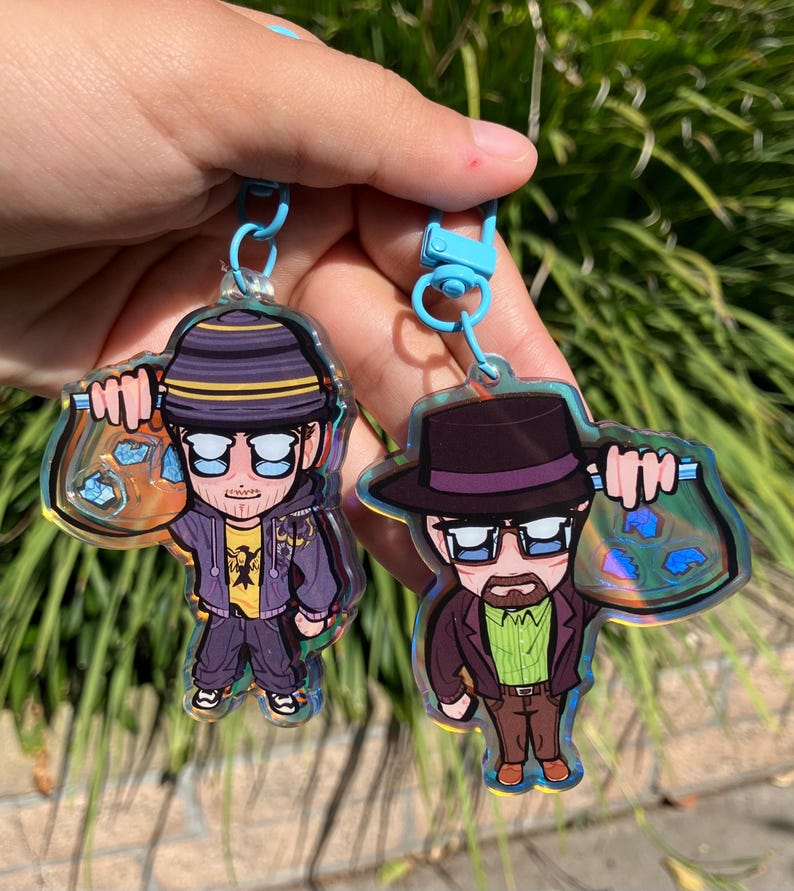 Breaking Bad Shaker Charm: Walter White & Jesse Pinkman Keychain - Etsy