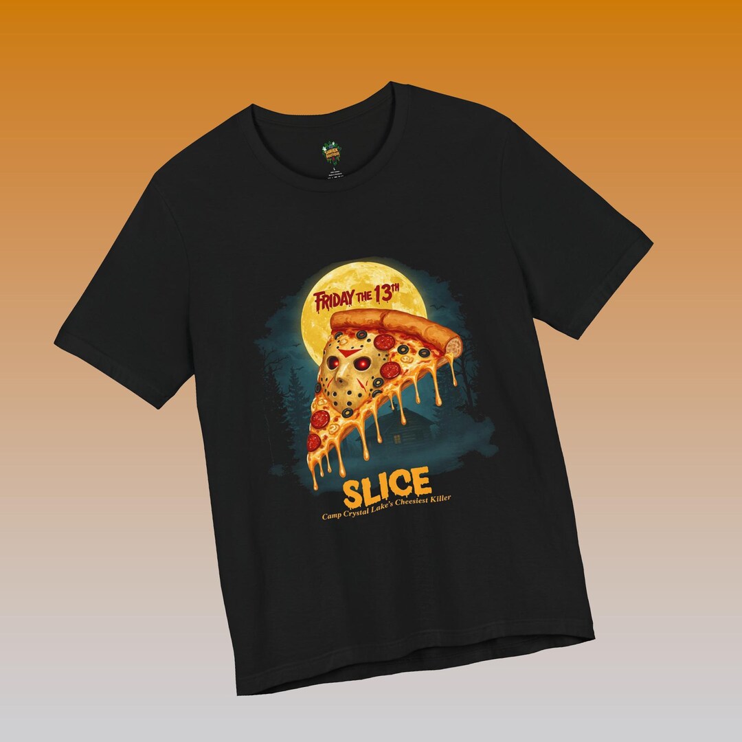 Jason Voorhees Pizza Pun Shirt, Camp Crystal Lake Cheesiest Killer ...