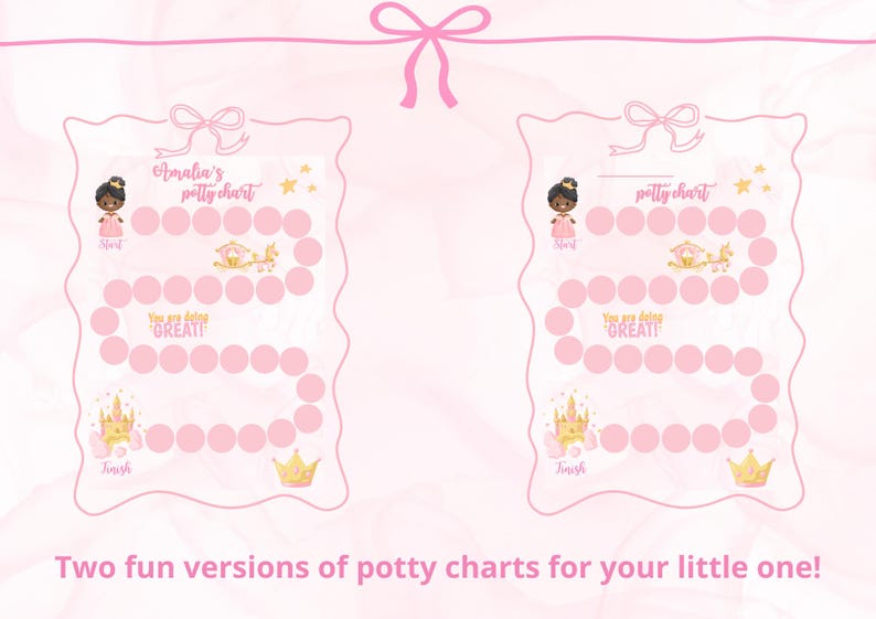 Brown Princess Potty Chart for Girls – Printable Toilet Training Chart ...