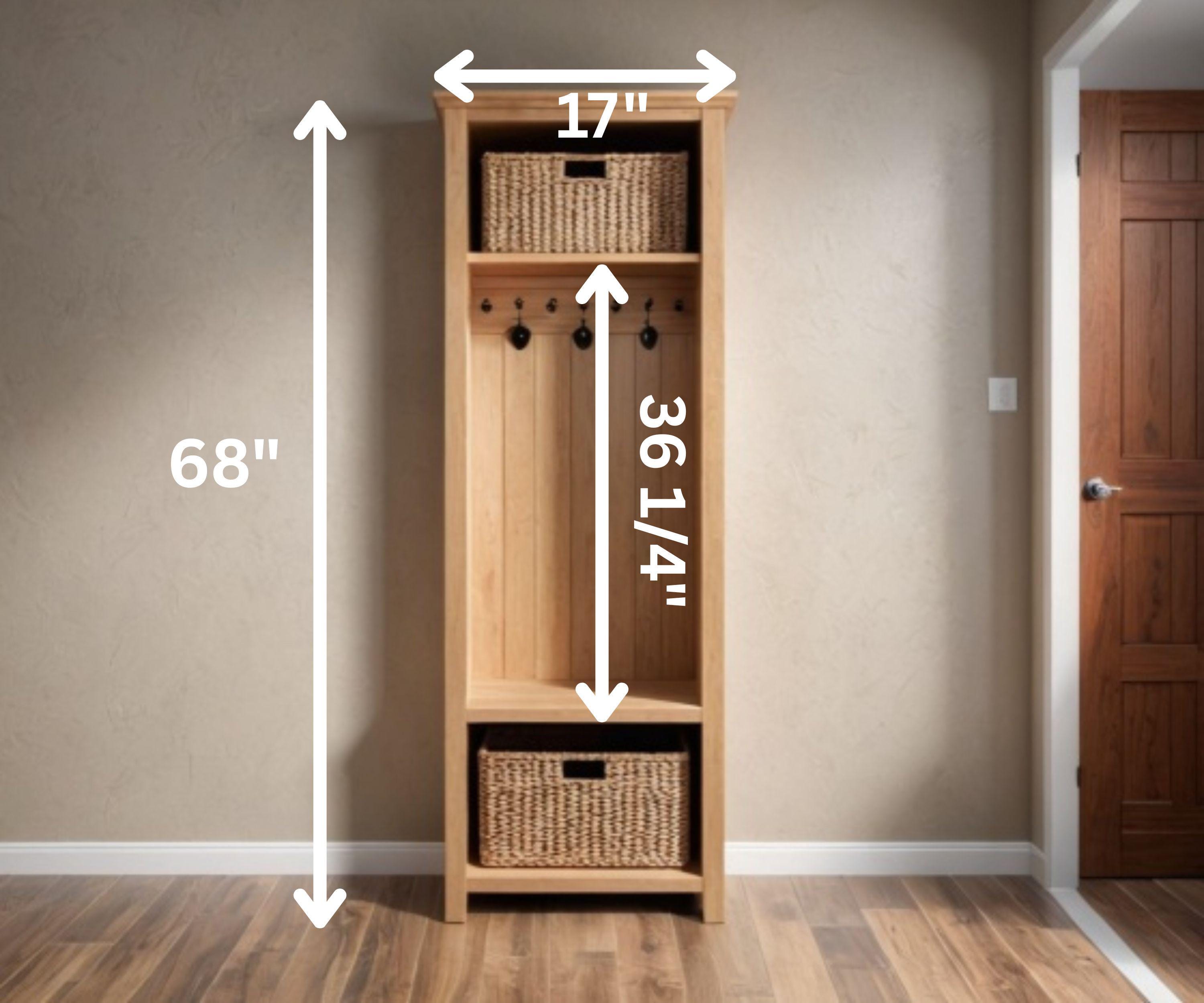 Single Mudroom Locker Cabinet Plan: DIY Woodworking (PDF Download) - Etsy