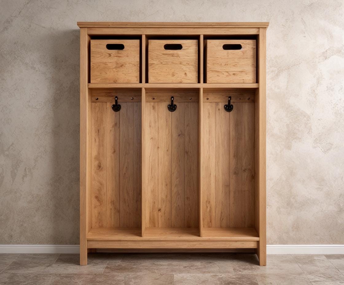 Small Mudroom Locker Build Plan: DIY Woodworking Project (digital ...