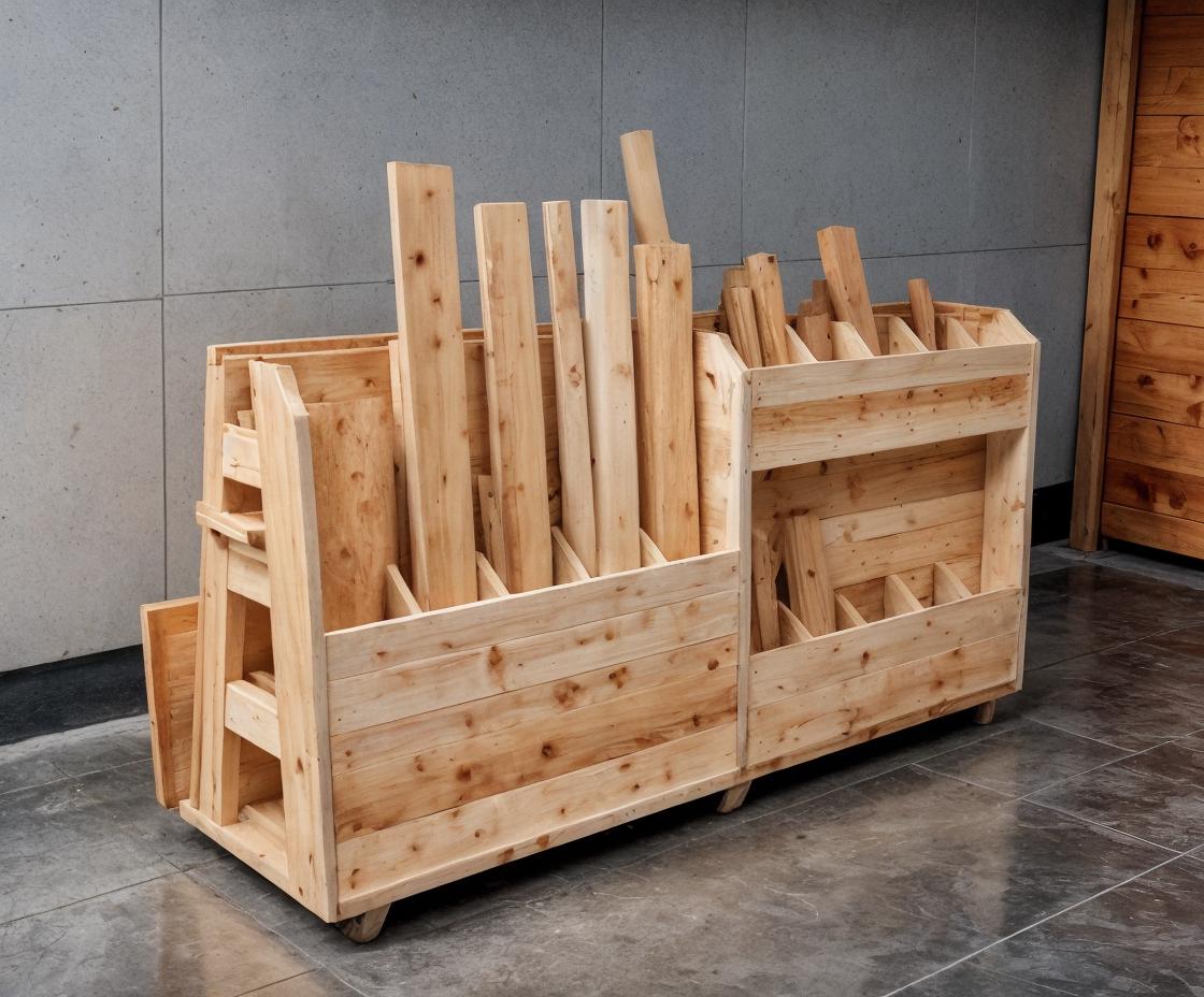 Rolling Lumber Storage Rack Plans: DIY Woodworking Shop Organizer (PDF ...