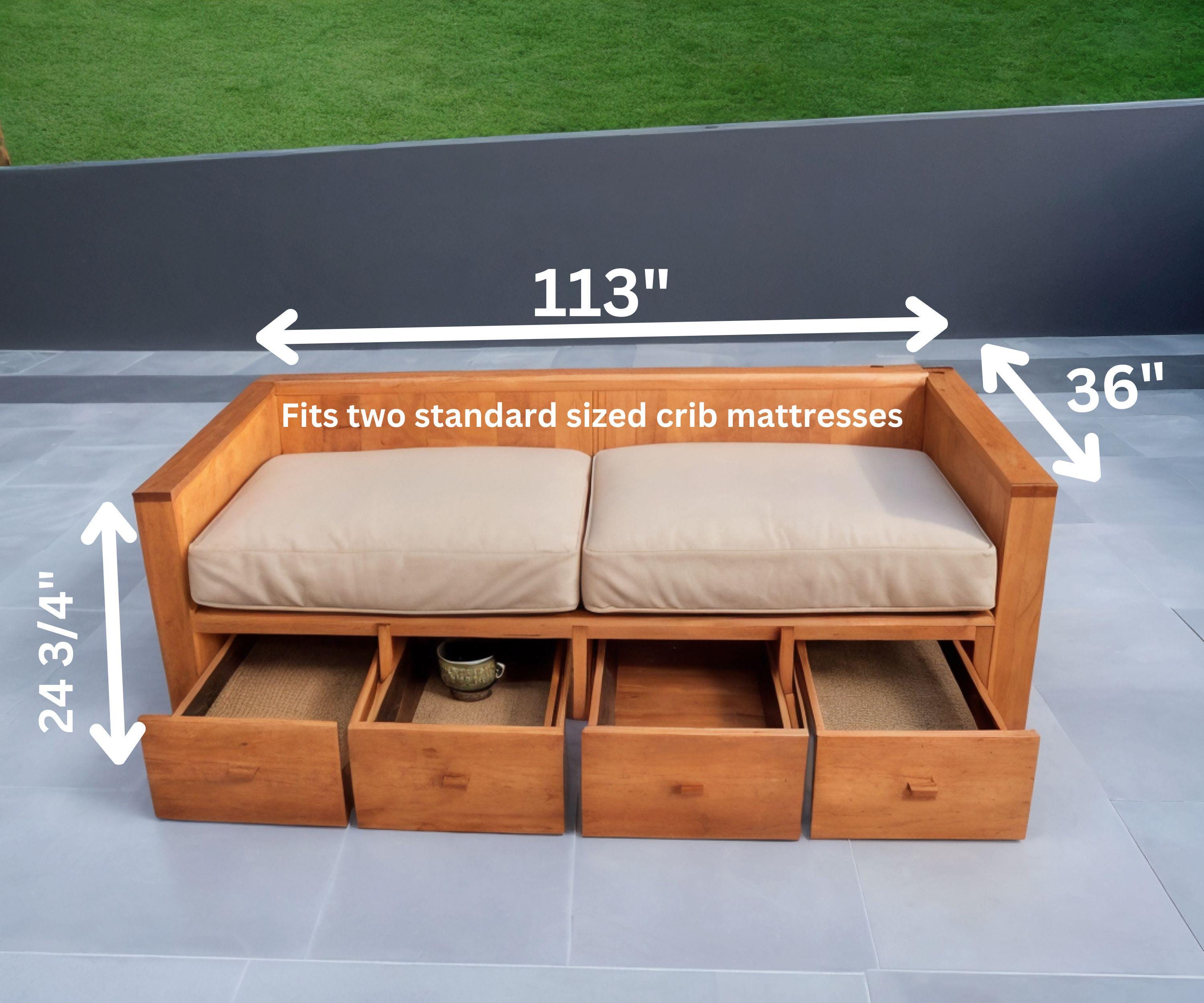 Sofa With Storage Plan, Sofa Plan, Indoor Sofa Plan, Storage Sofa ...