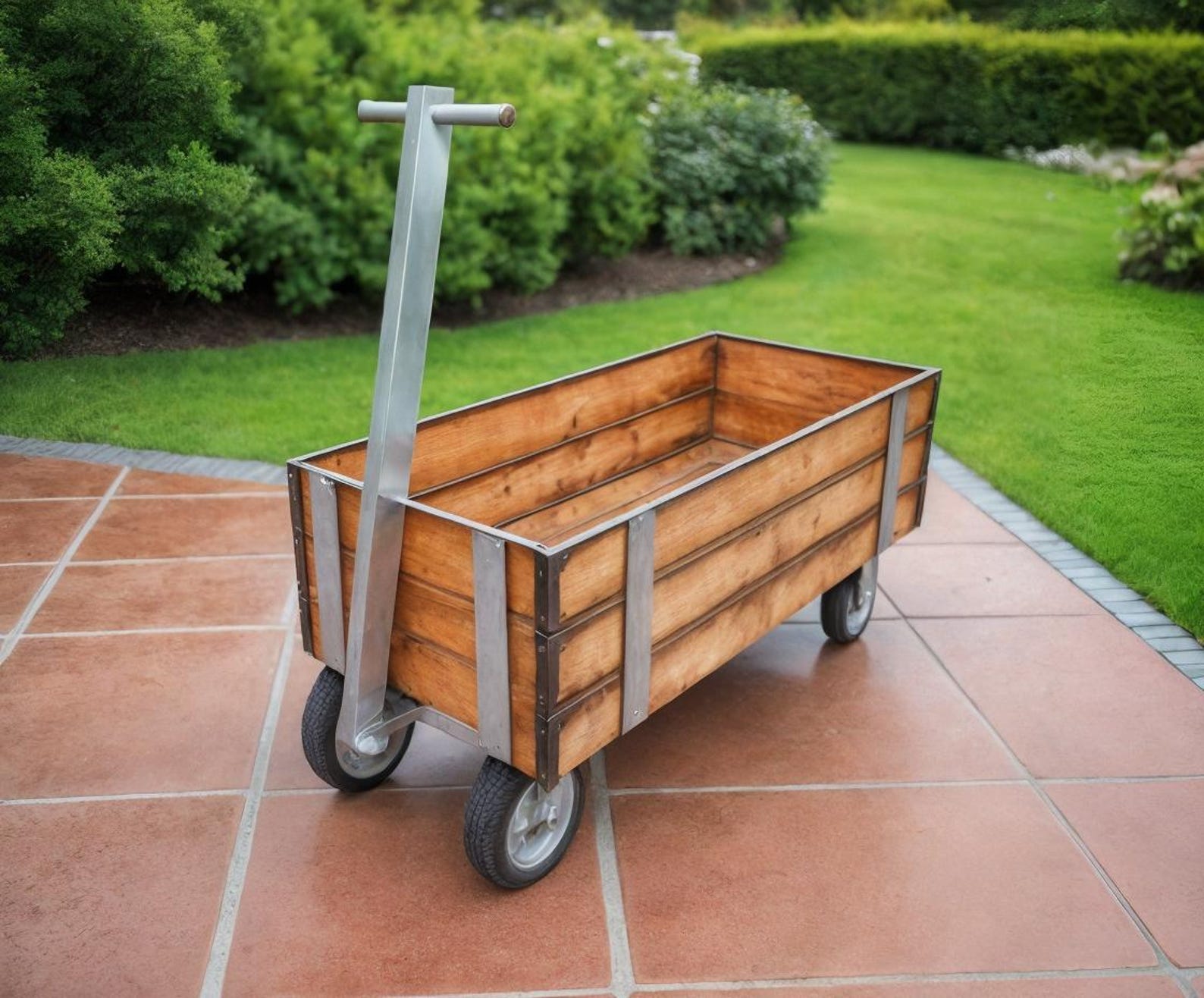 DIY Wood Wagon Cart Plan: Rustic Garden & Utility Cart (PDF Download ...