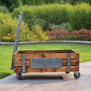 DIY Wood Wagon Cart Plan: Rustic Garden & Utility Cart (PDF Download ...