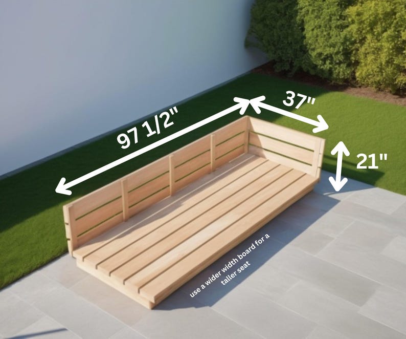 DIY Patio Platform Sofa Set Plans, Patio Bench Set Plans, Sectional ...