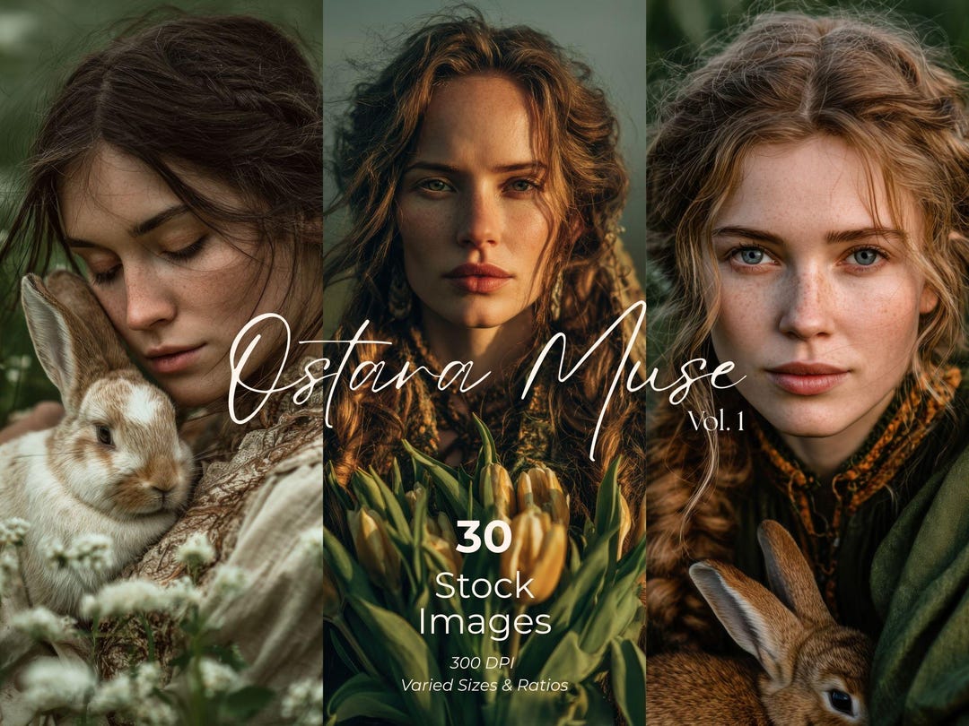Spring Witch Stock Photo Bundle: 30 Mystic Ostara Images for Brands ...