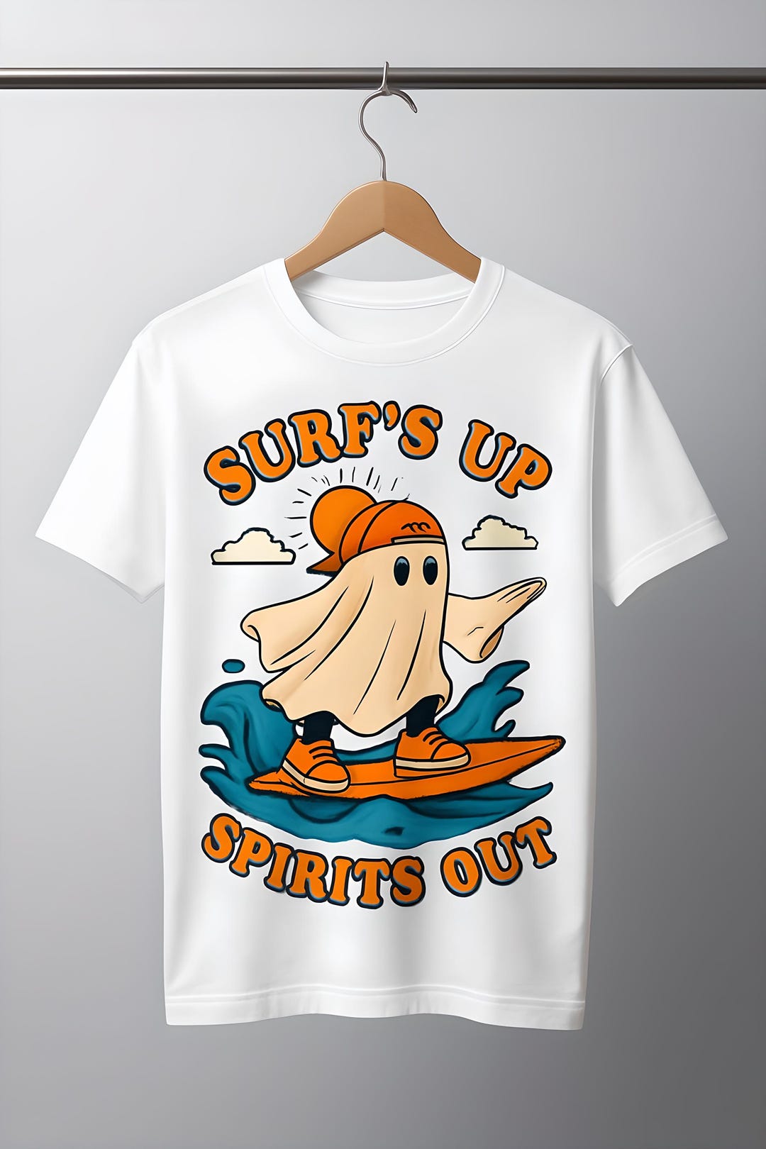 Summerween Ghost on a Surfboard, Halloween Decoration, Spooky Summer ...