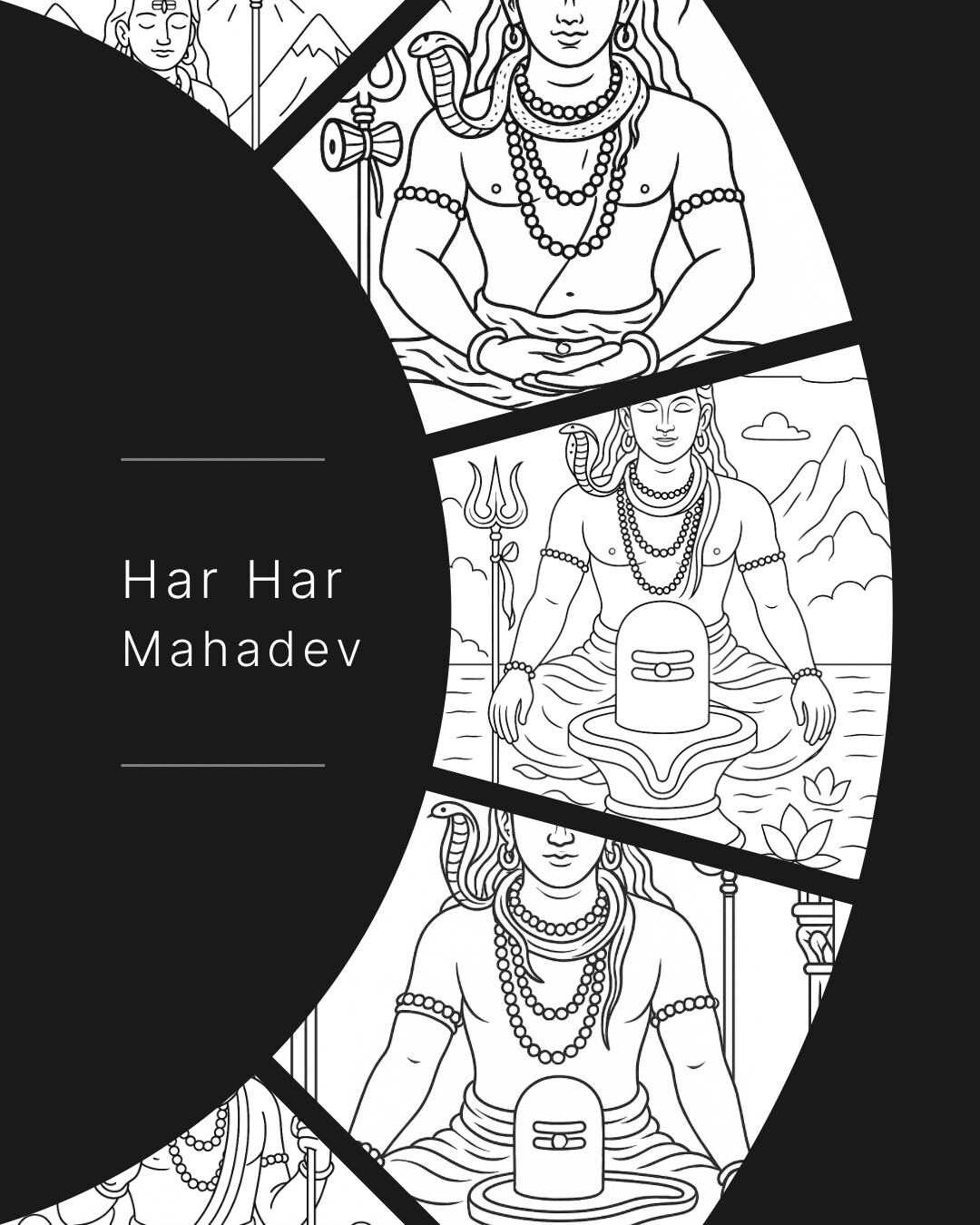 Mahadev Colouring Book Adults and Kids - Etsy