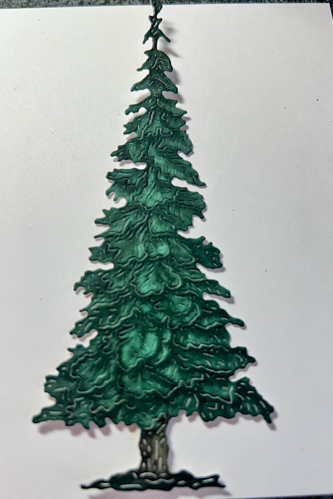 6 Christmas Tree Die Cut, Card Supplies, Scrapbooking, Paper Crafting ...