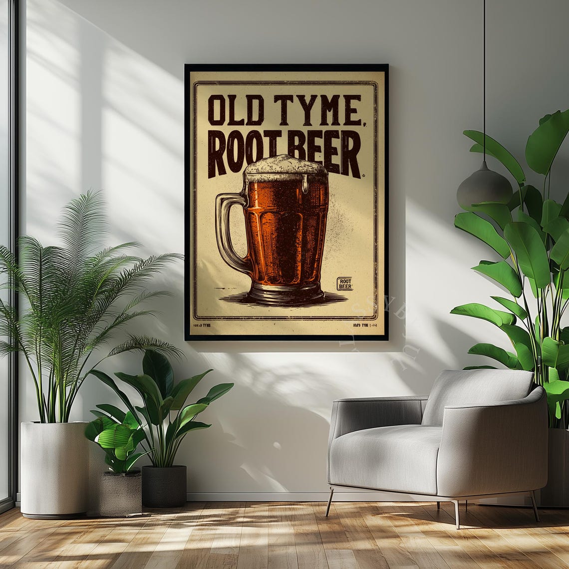 Vintage Root Beer Mug Wall Art - Retro Soda Shop Print, Classic Diner ...
