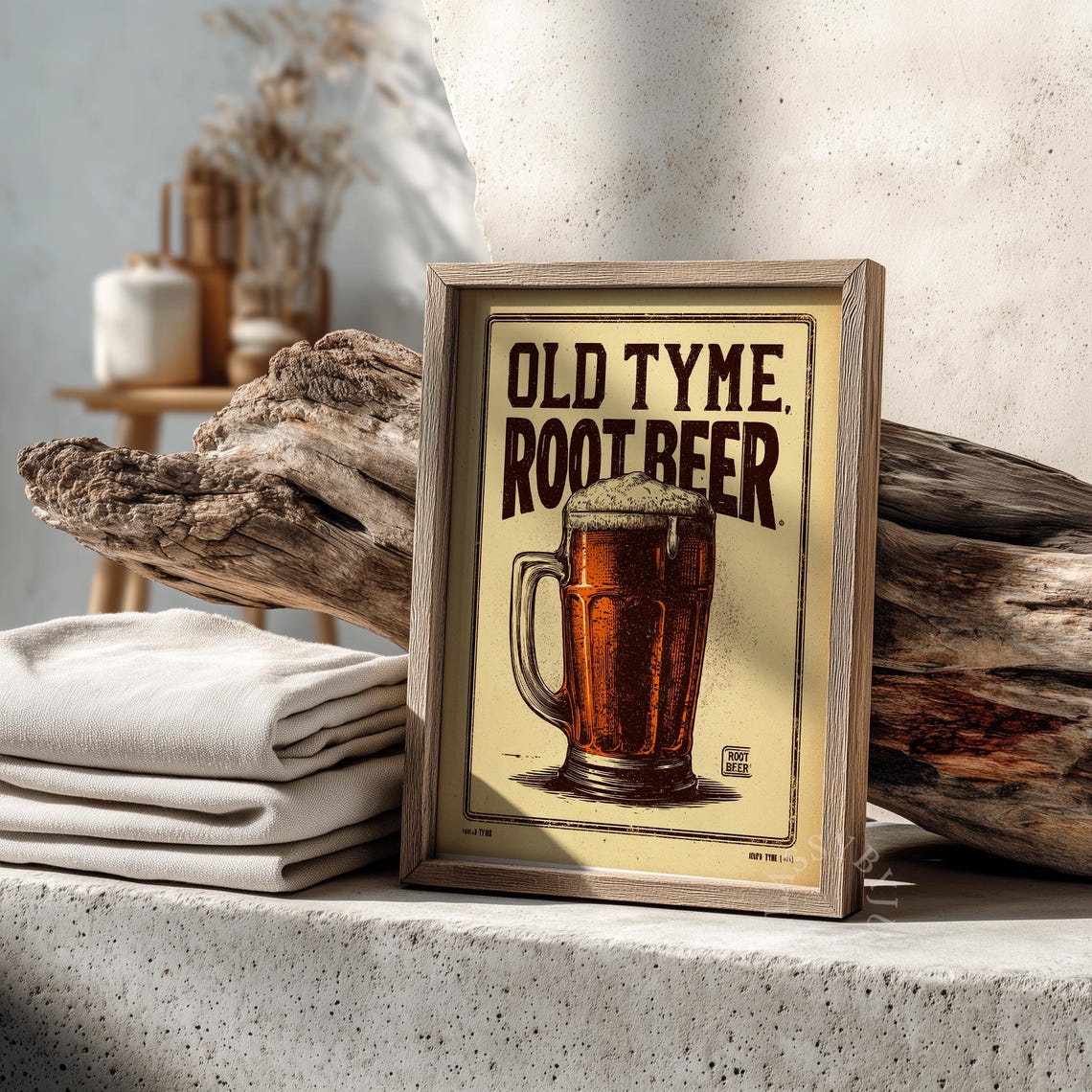 Vintage Root Beer Mug Wall Art - Retro Soda Shop Print, Classic Diner ...