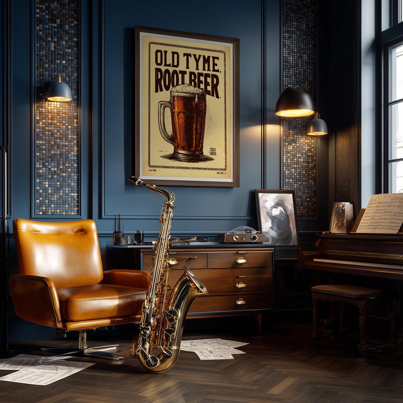 Vintage Root Beer Mug Wall Art - Retro Soda Shop Print, Classic Diner ...
