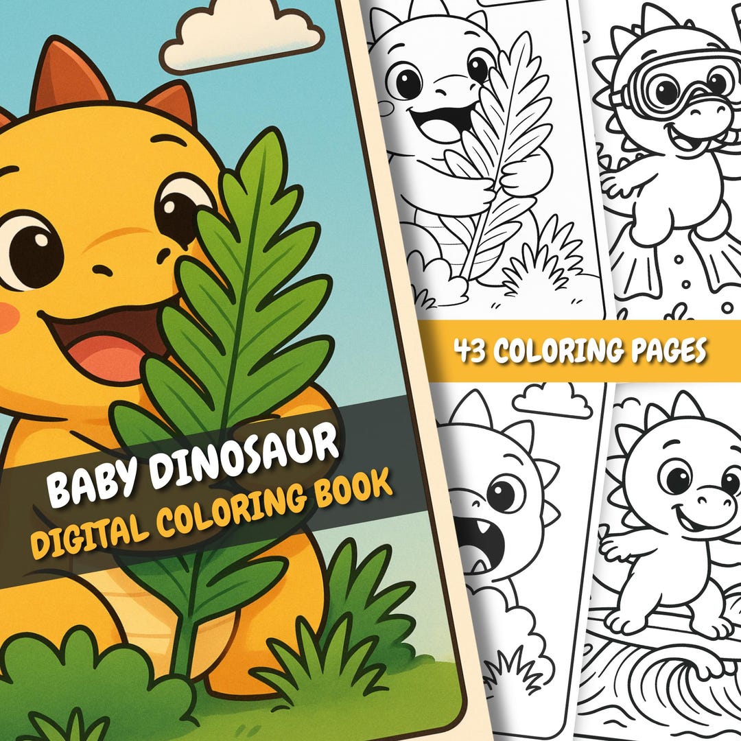 Dinosaur Coloring Pages for Kids | Printable PDF Download | Baby ...