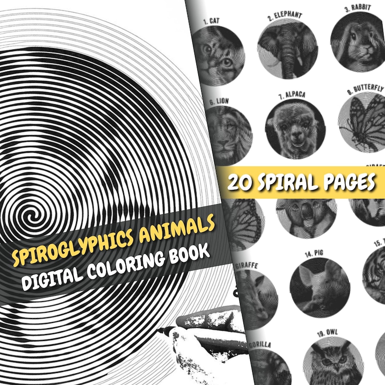 Spiral Coloring | Spiroglyphics Coloring Book | Optical Illusion Spiral ...