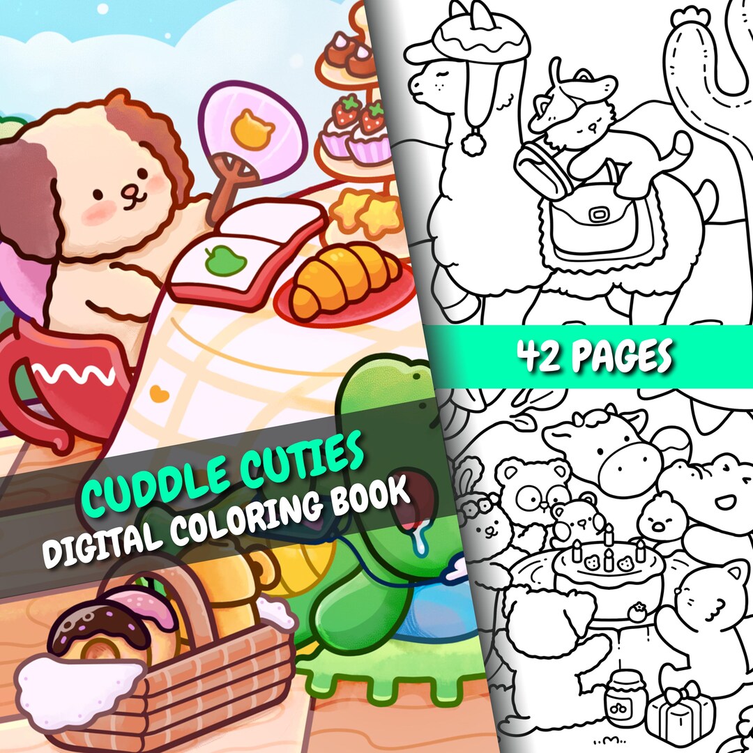 Cute Coloring Book | Cuddle Cuties Coloring | 42 Relaxing Cute Pages ...