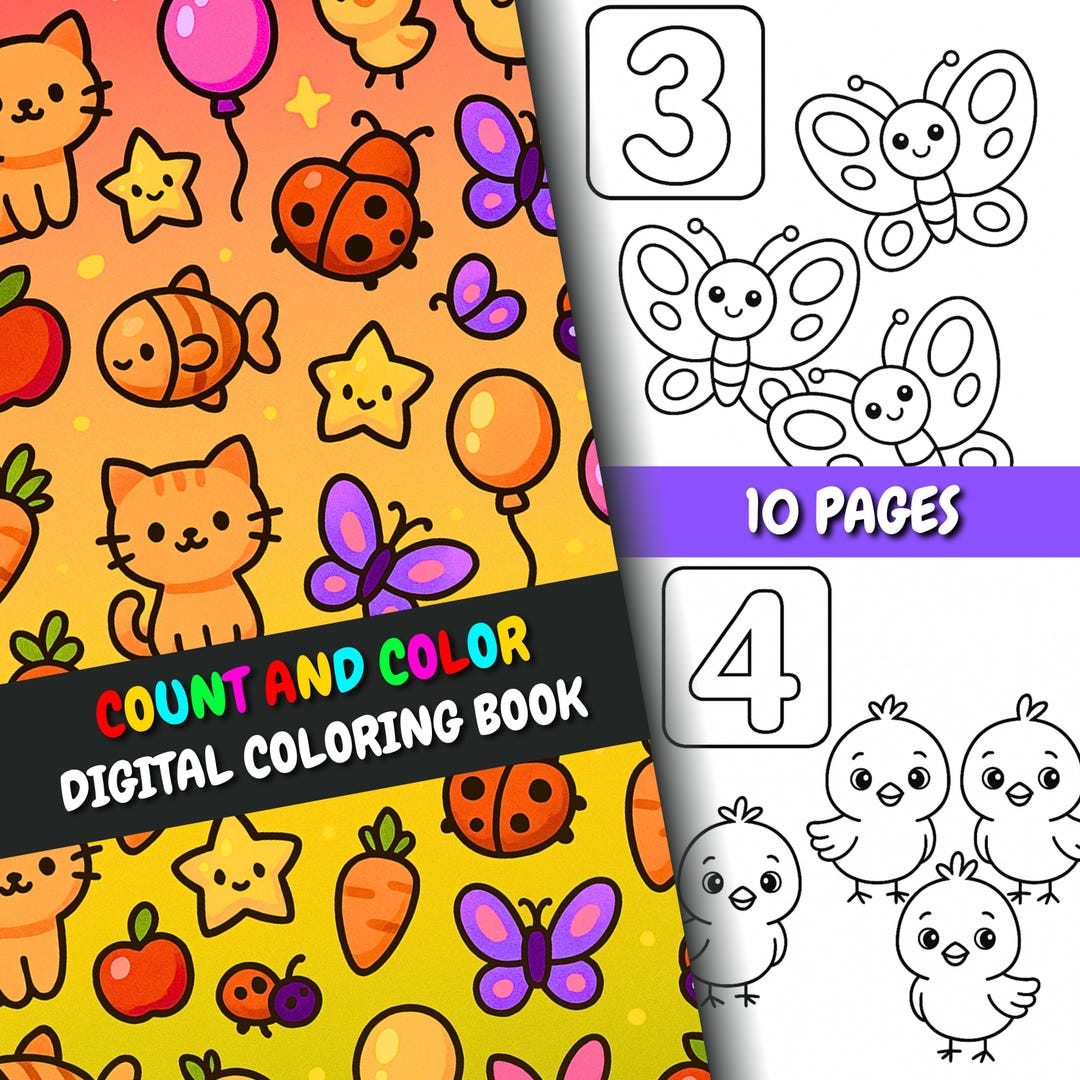 Count and Color Activity Book: Numbers 1-10, Preschool Learning (PDF ...