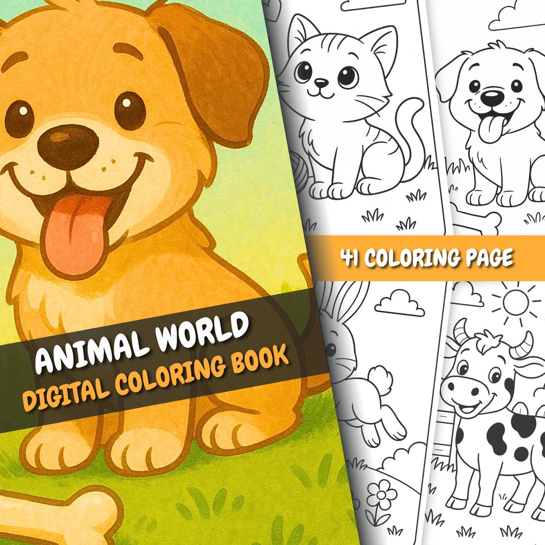 Animal Coloring Pages for Kids | PDF Download | Printable Animal ...