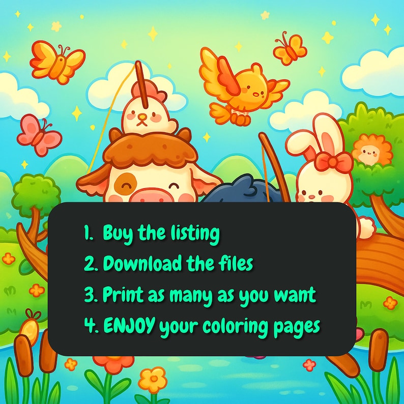 Little Friends Coloring Book | 43 Cute Square Pages + Cover | for ...