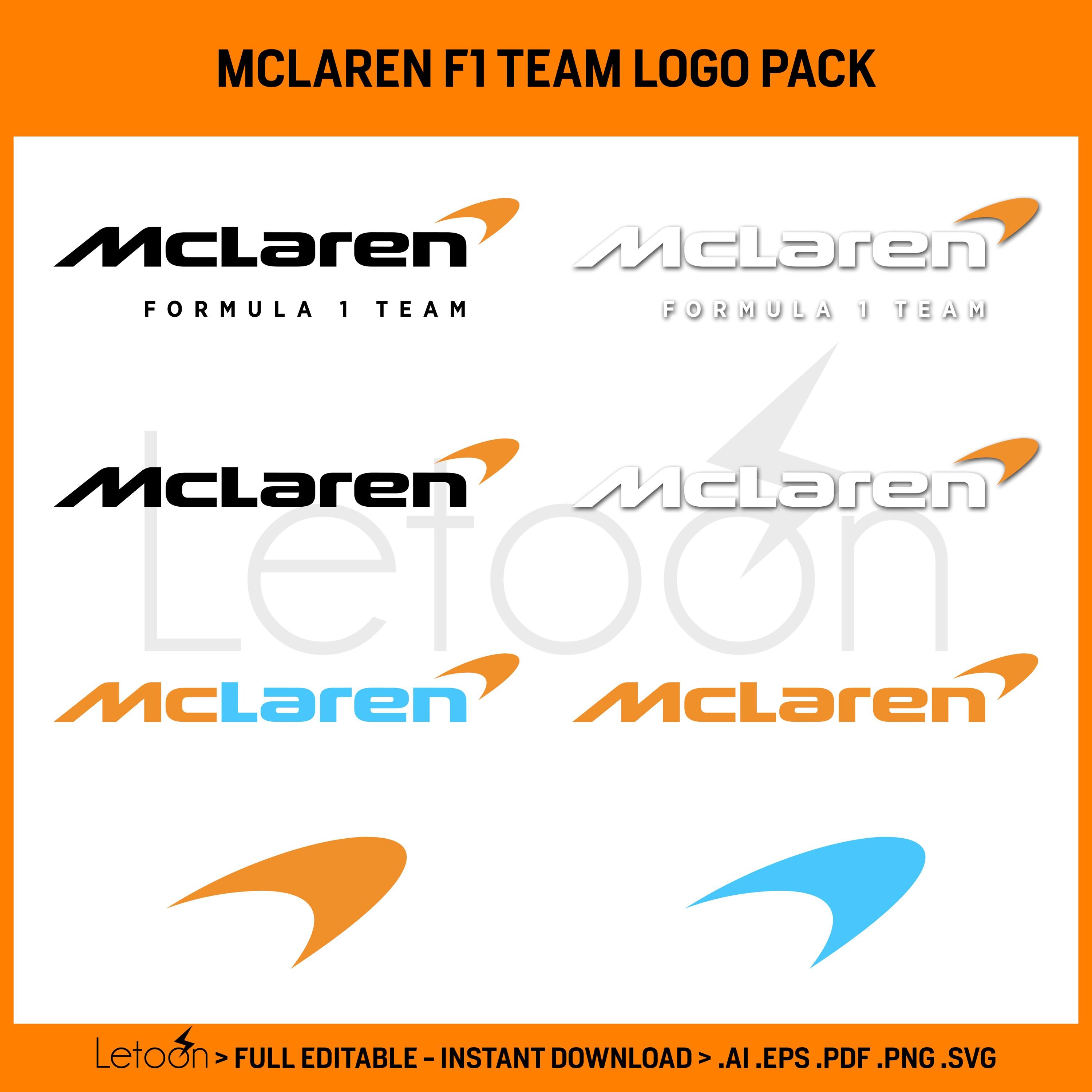 Mclaren F1 Team Logo Mclaren F1 Team Logo Notebook: Blank Lined