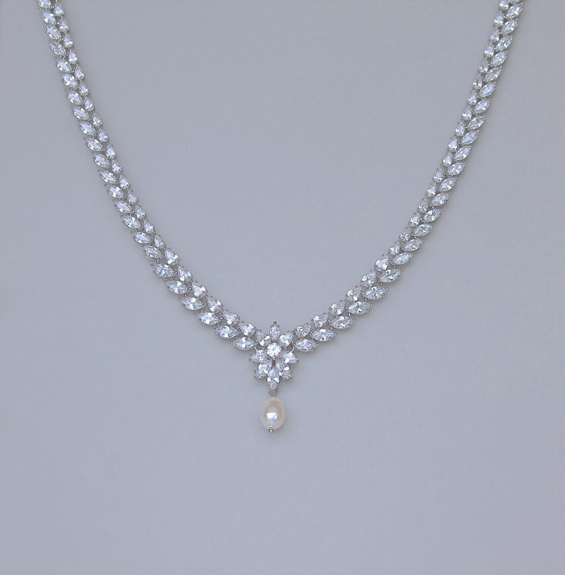 Crystal Bridal Necklace, Crystal Necklace, Crystal Bridal Jewelry ...