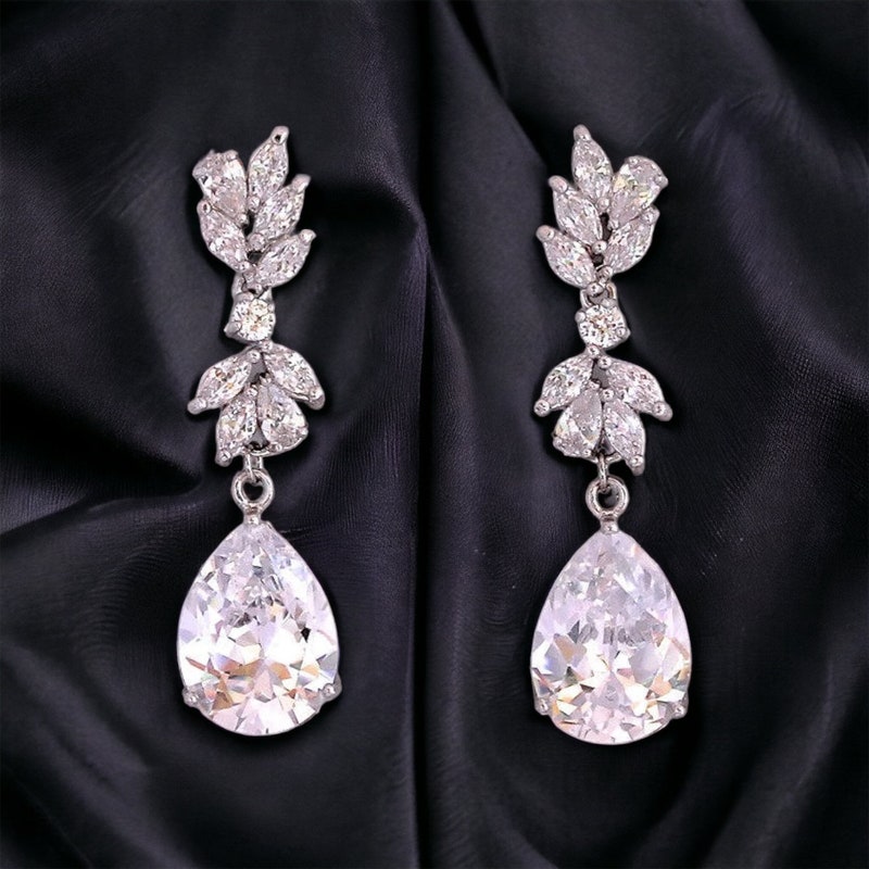 Crystal Drop Earrings - Etsy