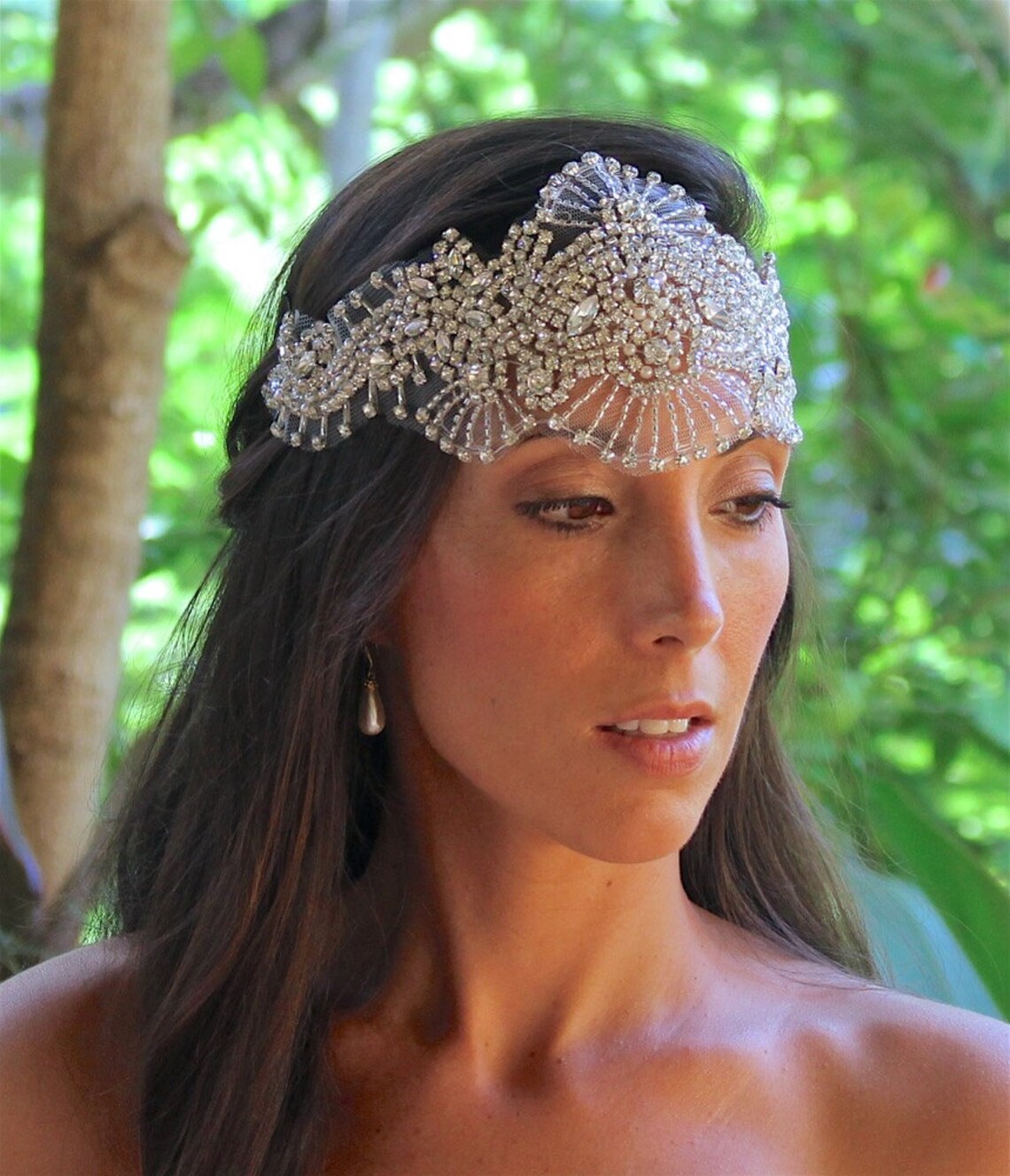 Crystal Bridal Headpiece Statement Crystal Headband Crystal - Etsy