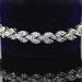 White Gold Crystal Bracelet, Crystal Bridal Bracelet, Bracelet De ...