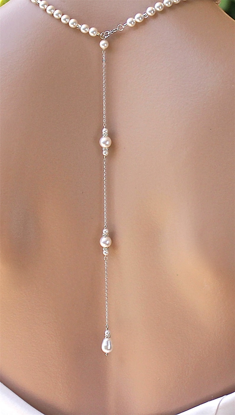 BACKDROP ONLY Backdrops Back Necklace Silver Back Drop - Etsy