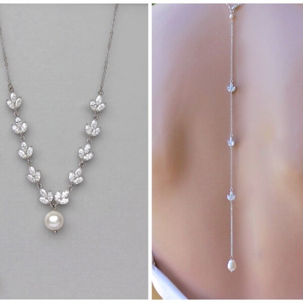 Bridal Back Necklace - Etsy