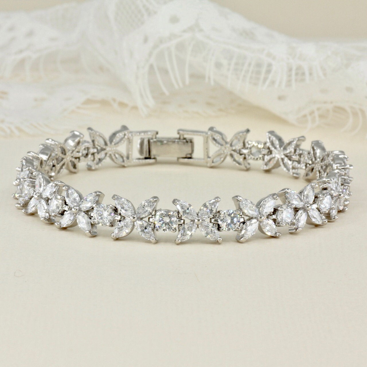 Bridal Bracelet Crystal Wedding Bracelet Wedding Jewelry | Etsy