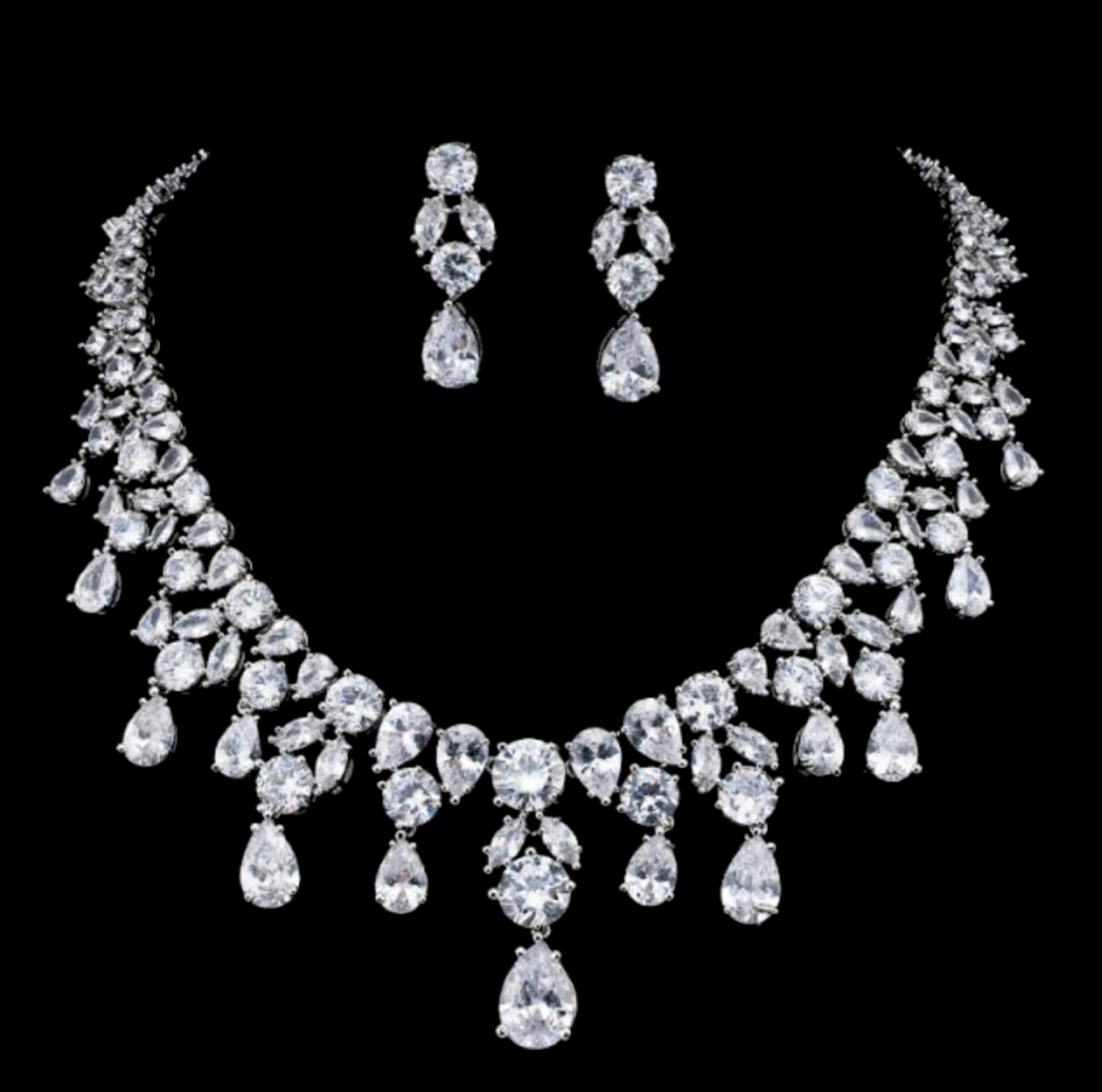 Crystal Necklace Crystal Bridal Necklace Crystal Wedding - Etsy New Zealand