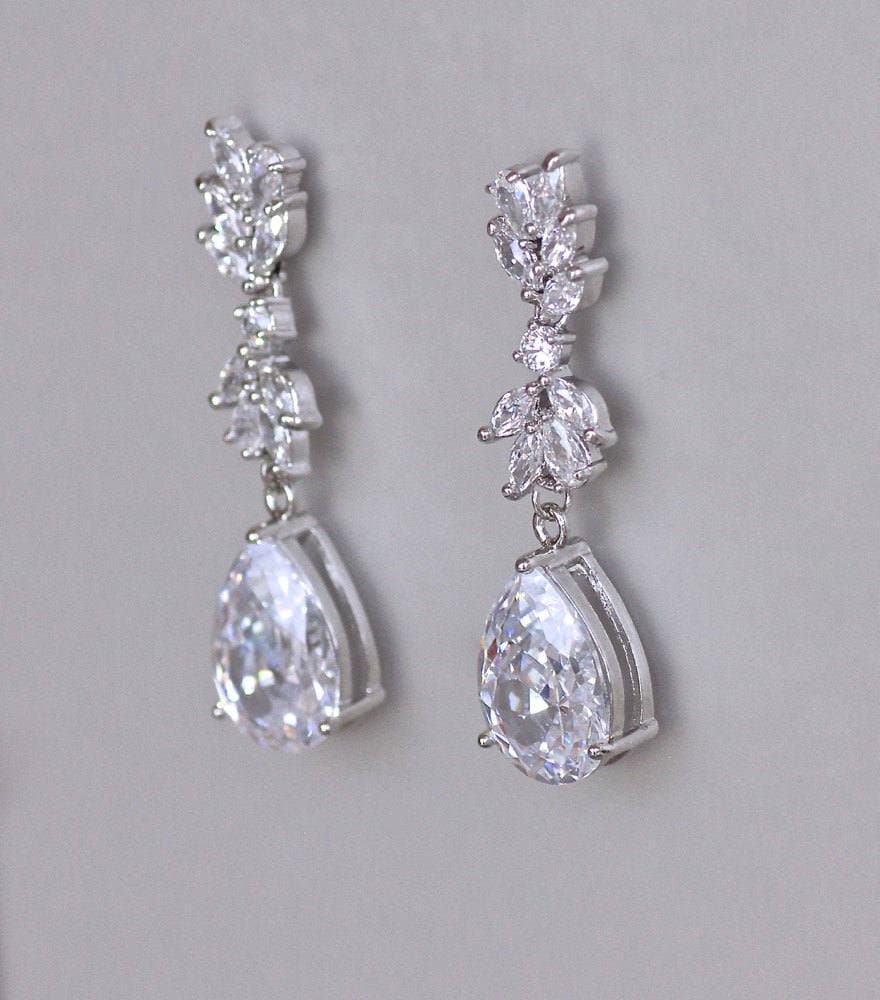 Crystal Bridal Earrings, Crystal Drop Earrings, Crystal Chandelier ...