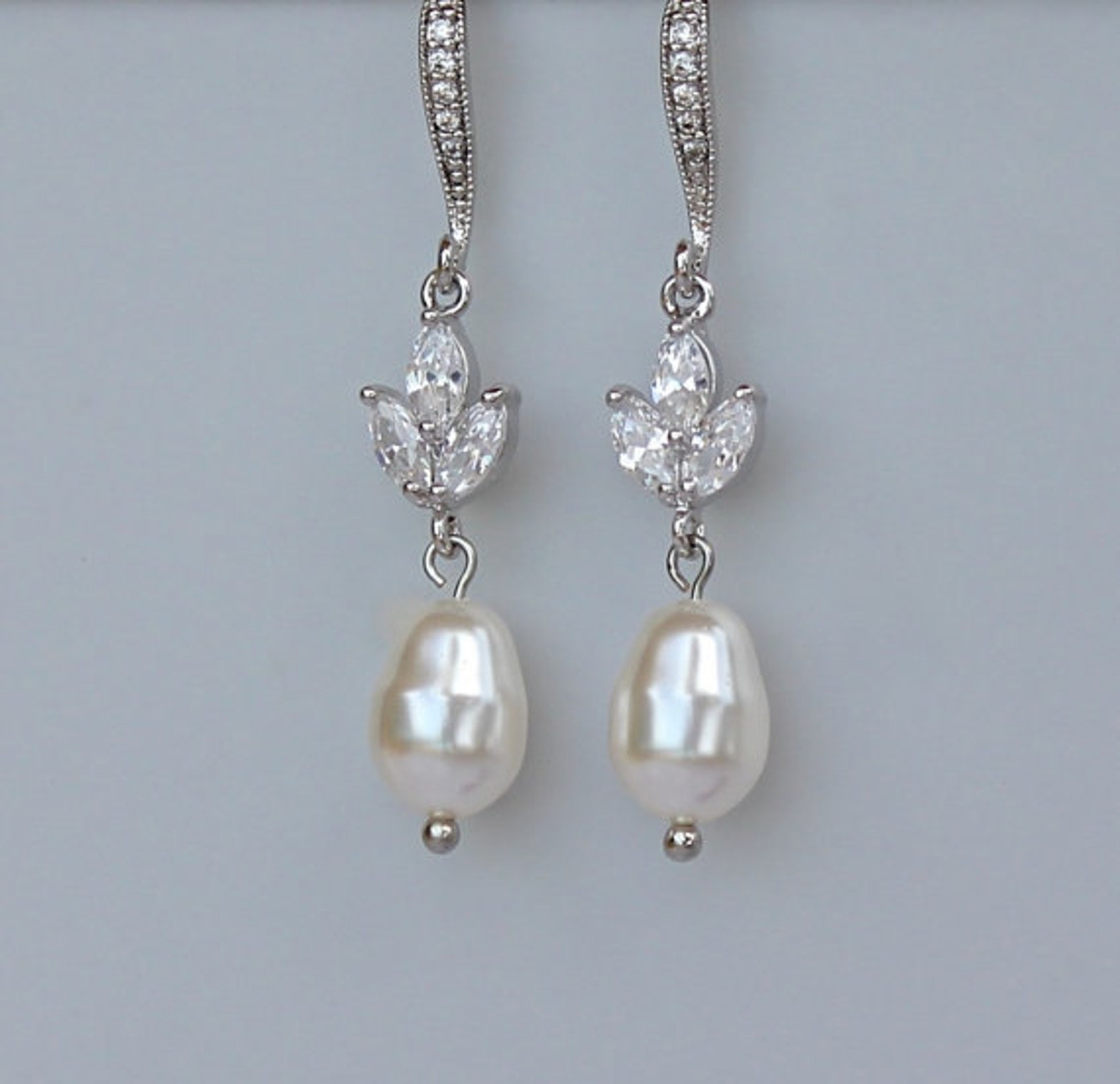 Pearl Bridal Jewelry Set, Wedding Jewelry Set, Pearl Earrings and ...