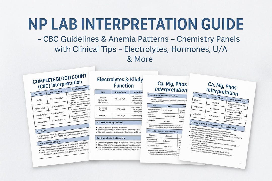 NP Lab Interpretation Guide: Nurse Practitioner Cheat Sheet (PDF ...