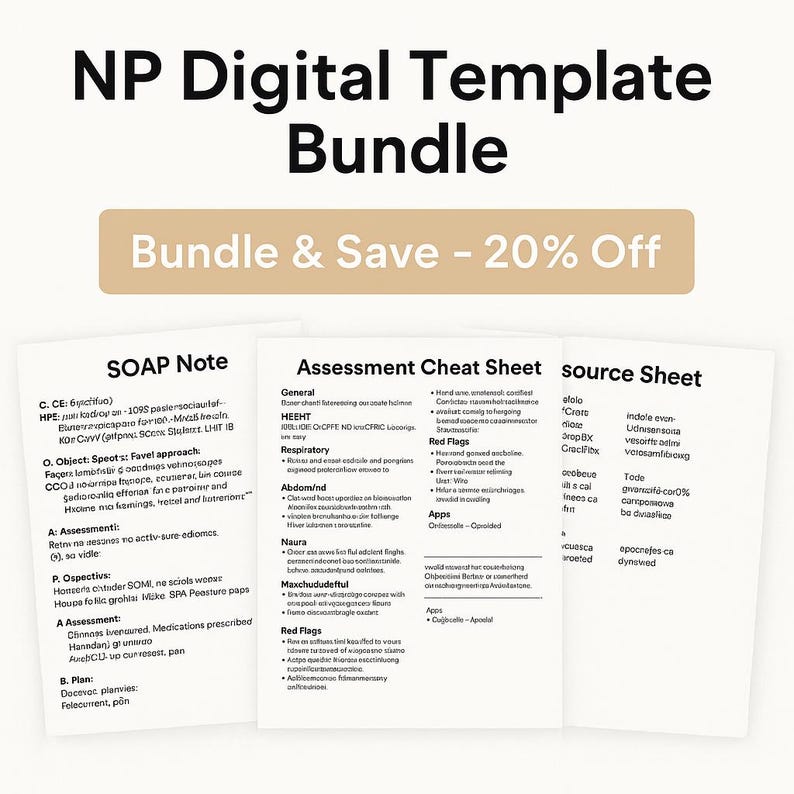 NP & Nurse Assessment Cheat Sheet: Clinical Exam Reference (PDF) - Etsy