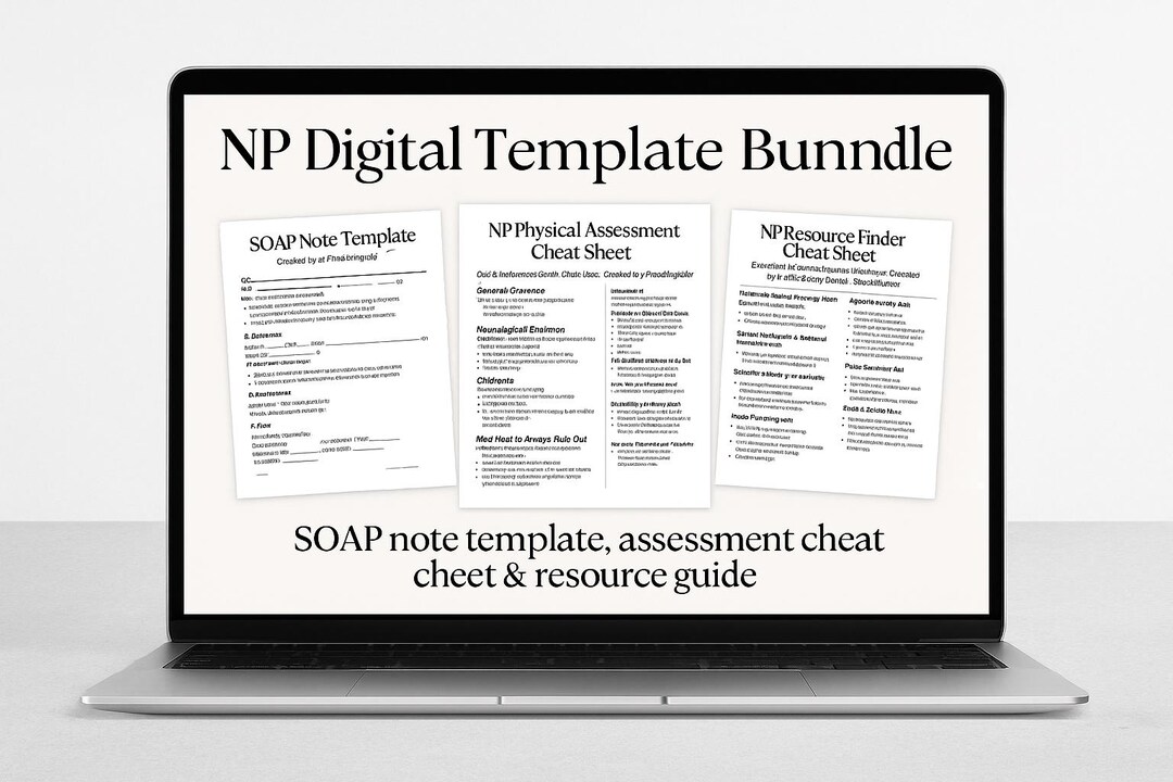 NP Digital Template Bundle | SOAP, Assessment, Resource | Bundle & Save ...