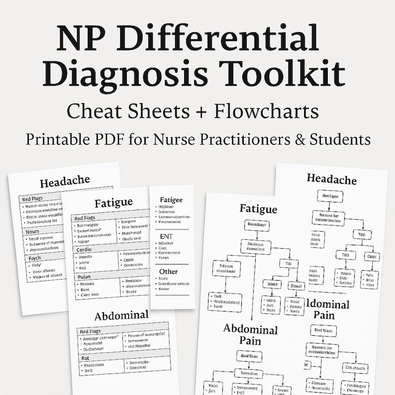 NP Differential Diagnosis Toolkit | Cheat Sheets + Flowcharts ...