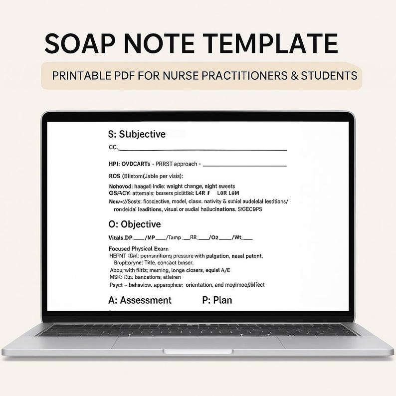 NP SOAP Note Template Bundle: Assessment & Resource (digital PDF) - Etsy