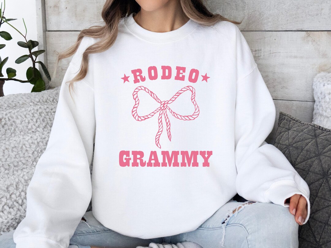 Rodeo Grammy Sweatshirt, Cute Western Sweatshirt, Pink Rodeo Bow ...