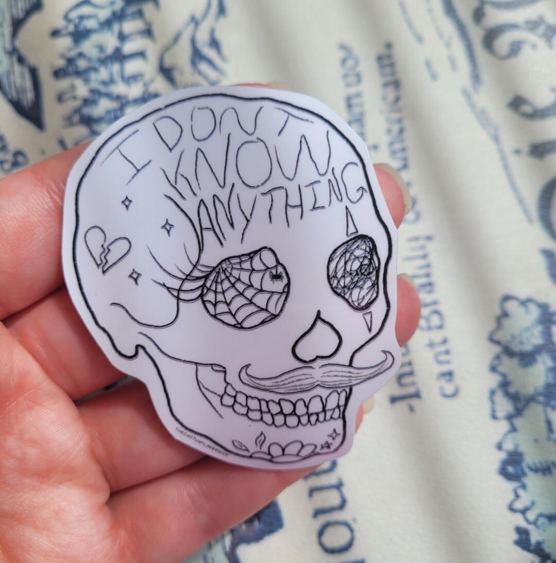 IDK Skull Sticker - Etsy