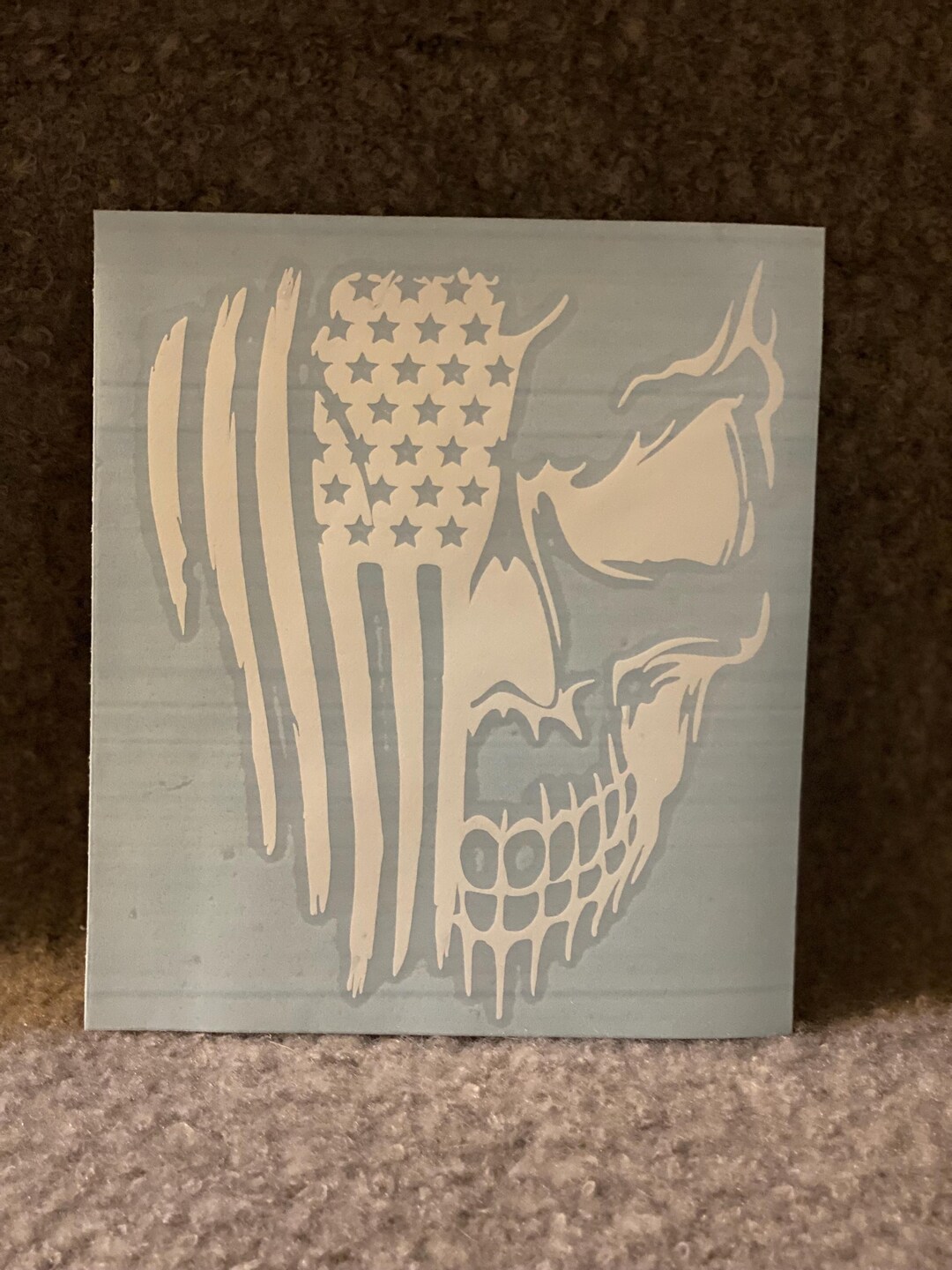 American Flag Skull Decal - Etsy