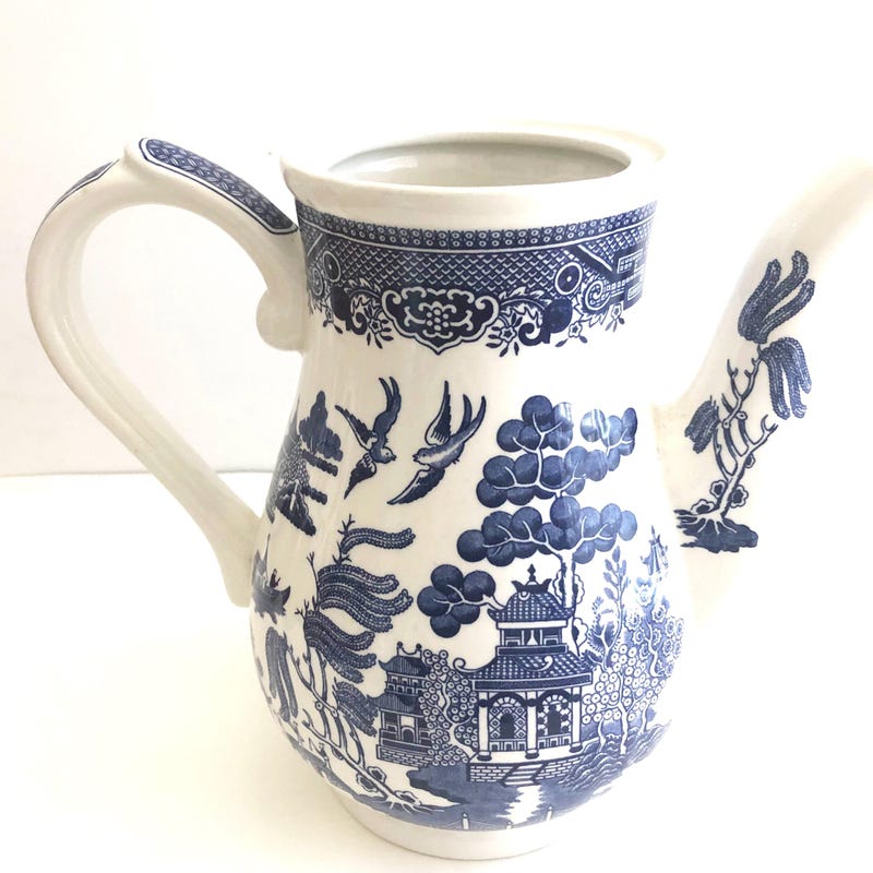 Blue Willow Teapot - Etsy