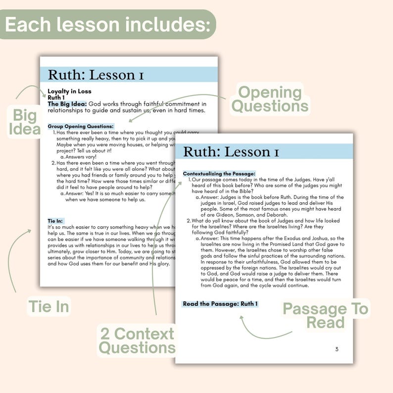 Ruth Bible Study Leader Guide Personal Study, Ruth Bible Overview ...